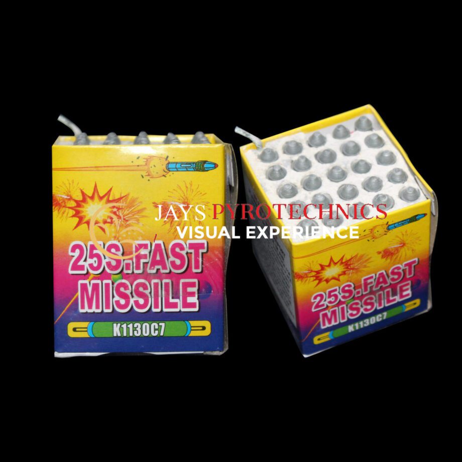 25 SHOTS FAST MISSILE FIREWORK - SUREFIRE PIECE